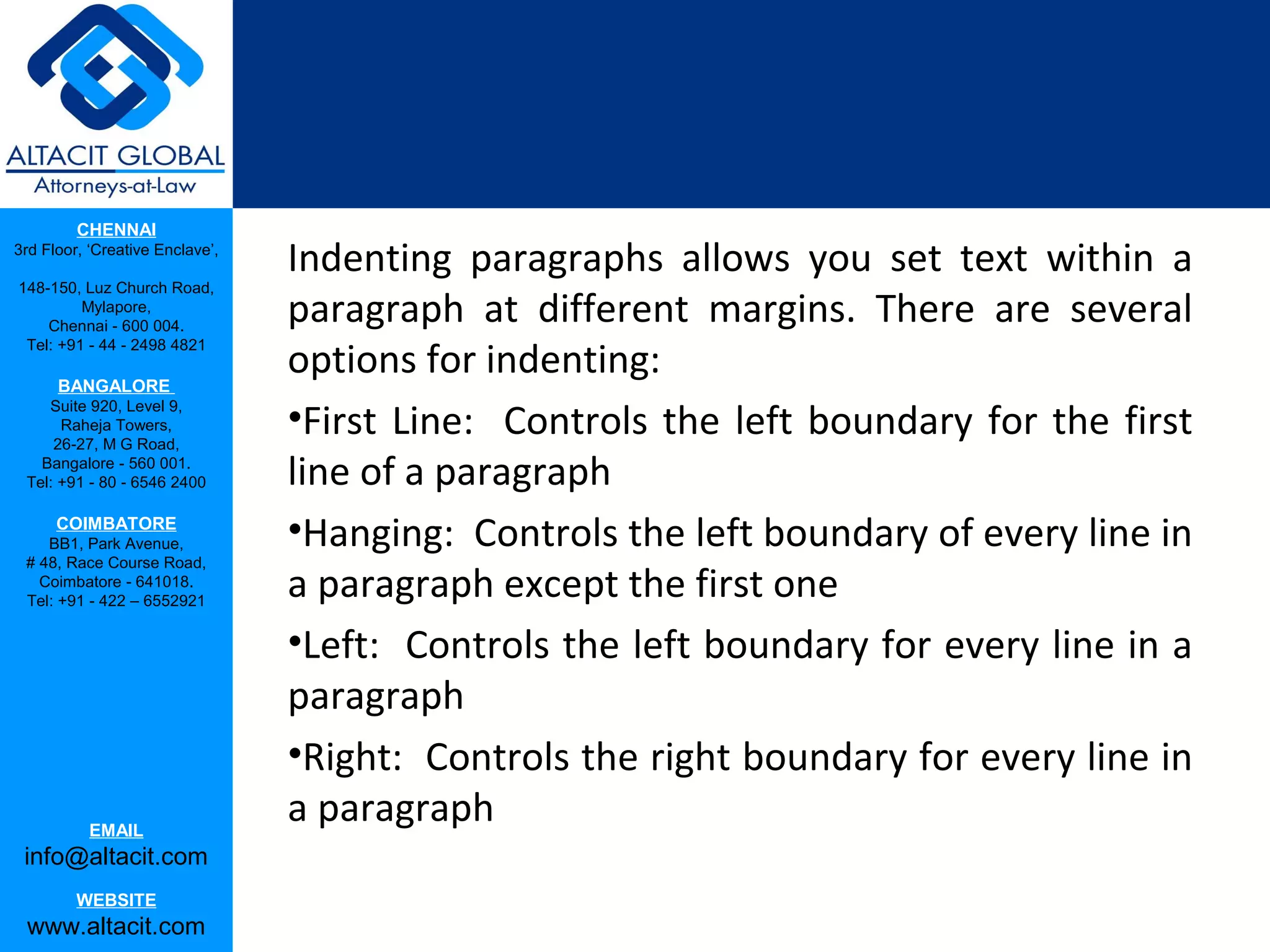 Paragraph, styles and editing | PPT