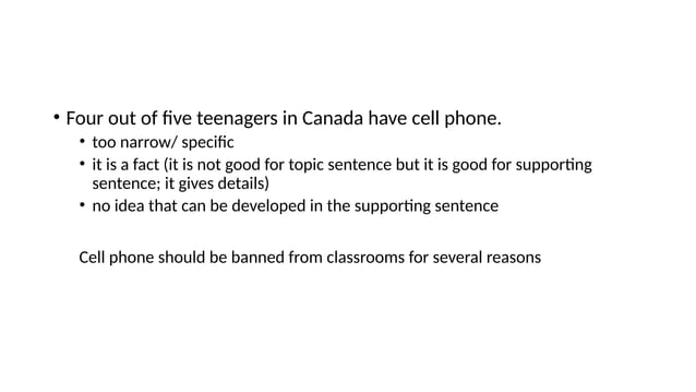 Paragraph_Topic Sentence Vs Supporting sentence.pptx | Photography ...