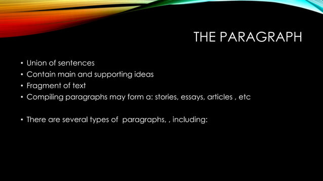 Paragraph types | PPTX