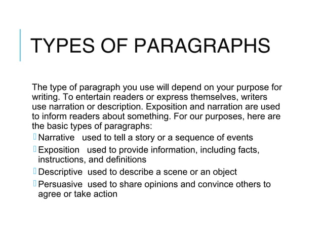 Paragraph types | PPT