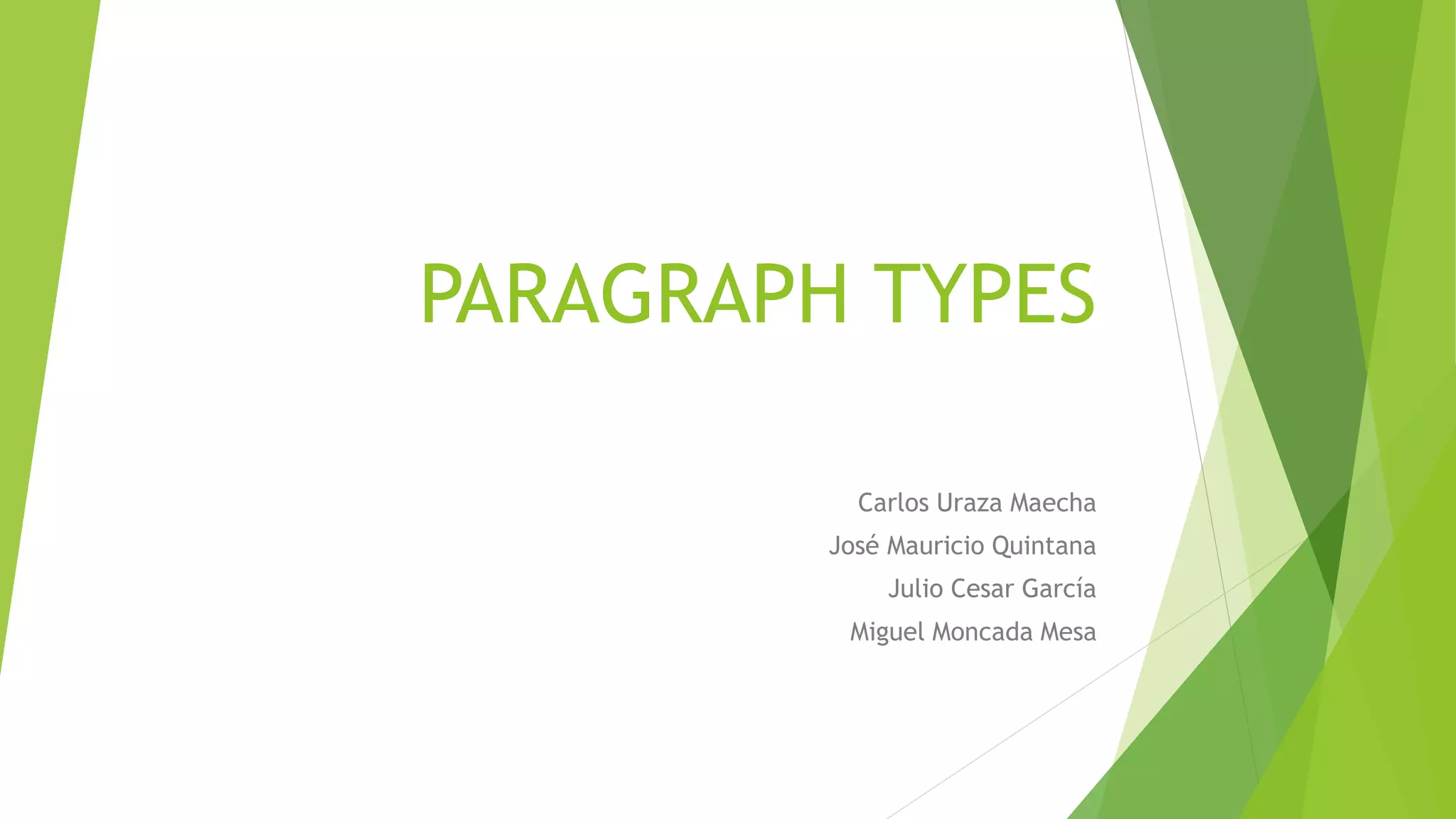 Paragraph types | PPTX