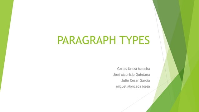 Paragraph types | PPTX