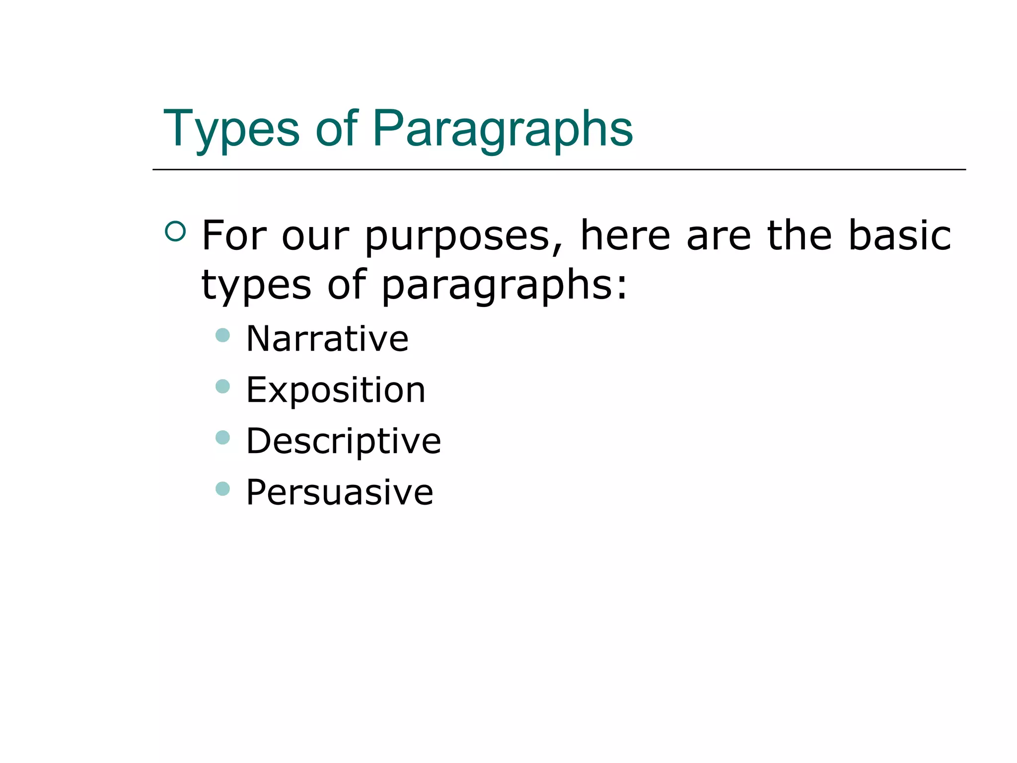 Paragraph types | PPT