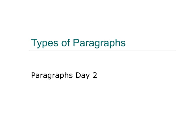 Paragraph types | PPT