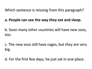 Paragraph types the new zoos | PPTX
