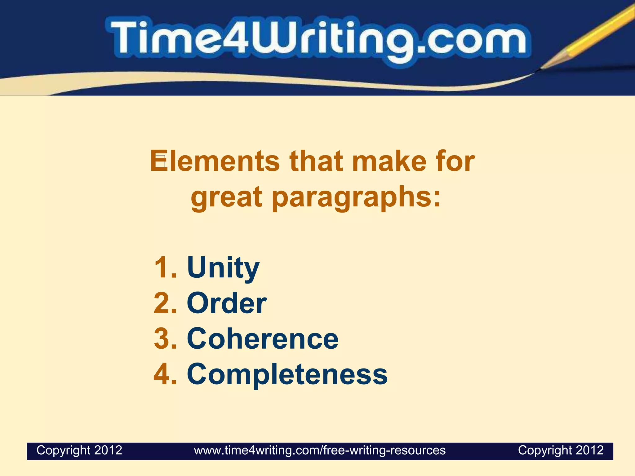 Paragraph unity and coherence | PPTX | Homework and Study | Education