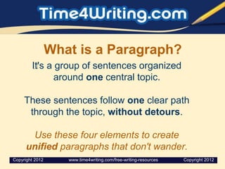 Paragraph unity and coherence | PPTX