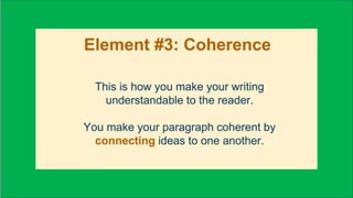 Grammar Paragraph Unity and Coherence.ppt
