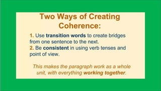 Grammar Paragraph Unity and Coherence.ppt