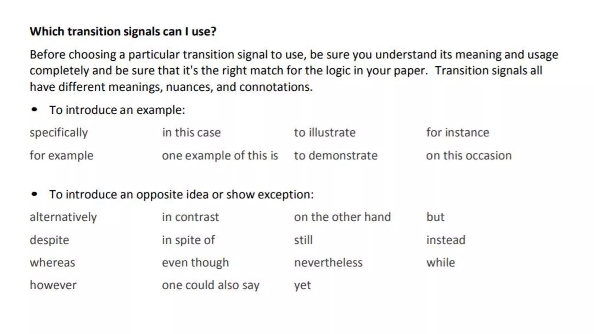 Body Pragraphs and Transitions | PPT