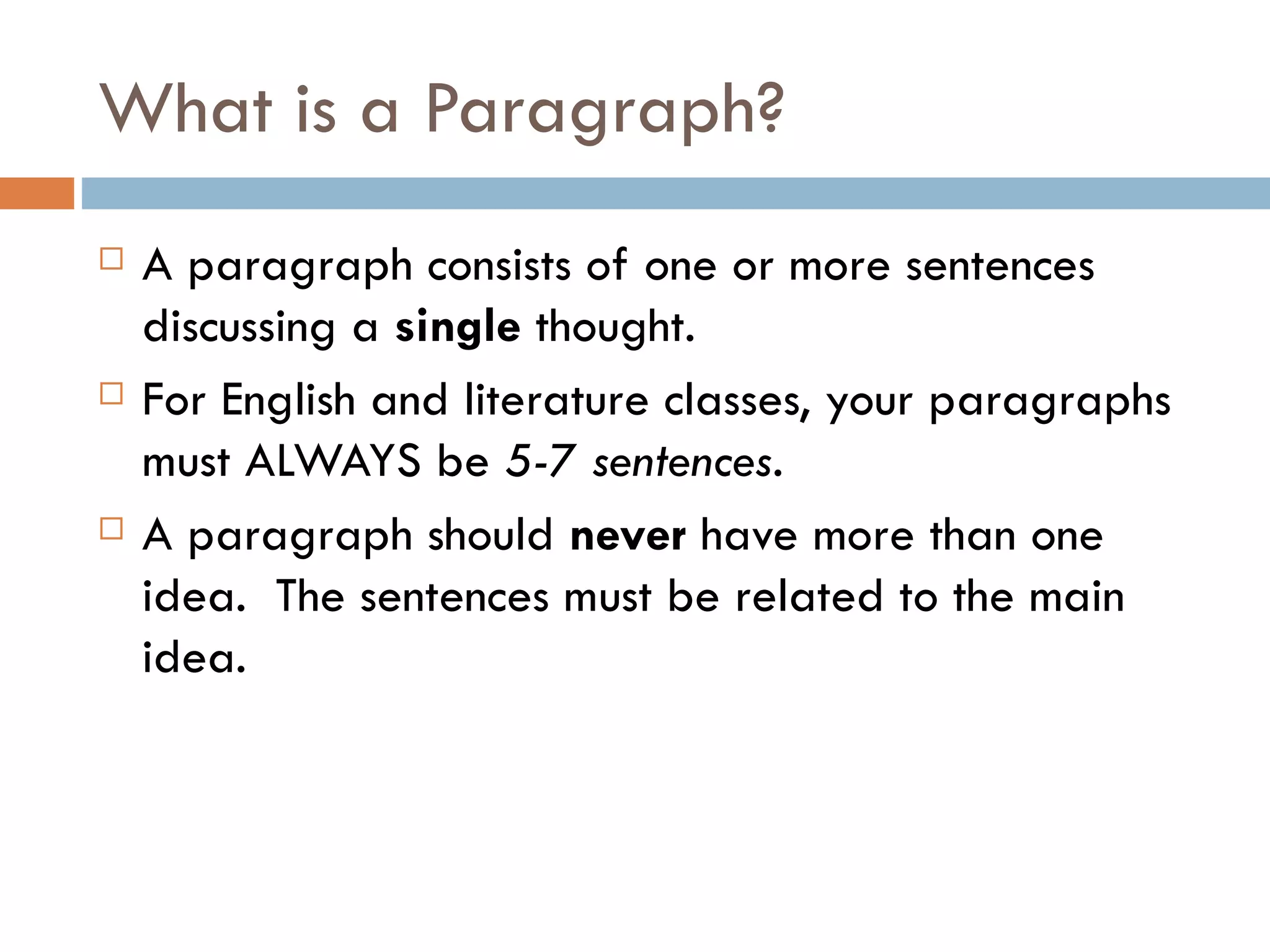 Paragraph Writing | PPT