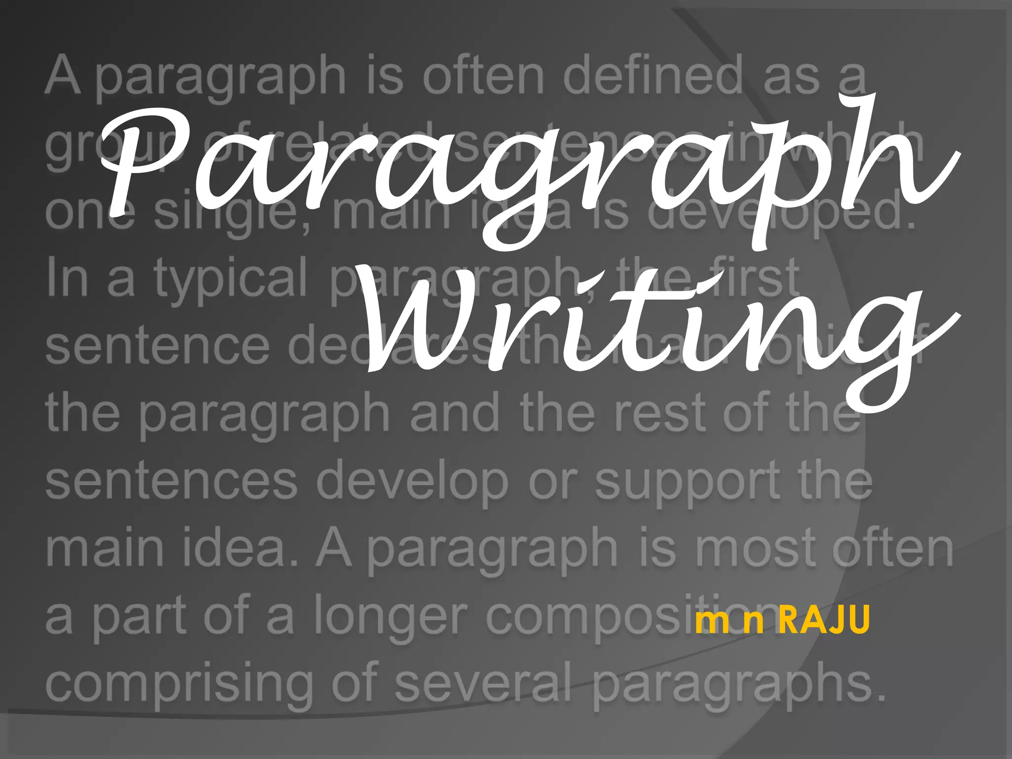 Paragraph Writing | PPT