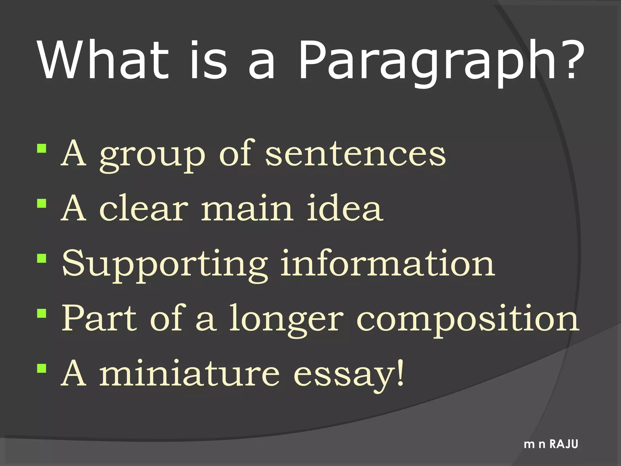 Paragraph Writing | PPT