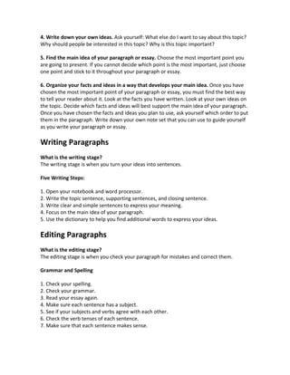 Paragraph writing | DOC