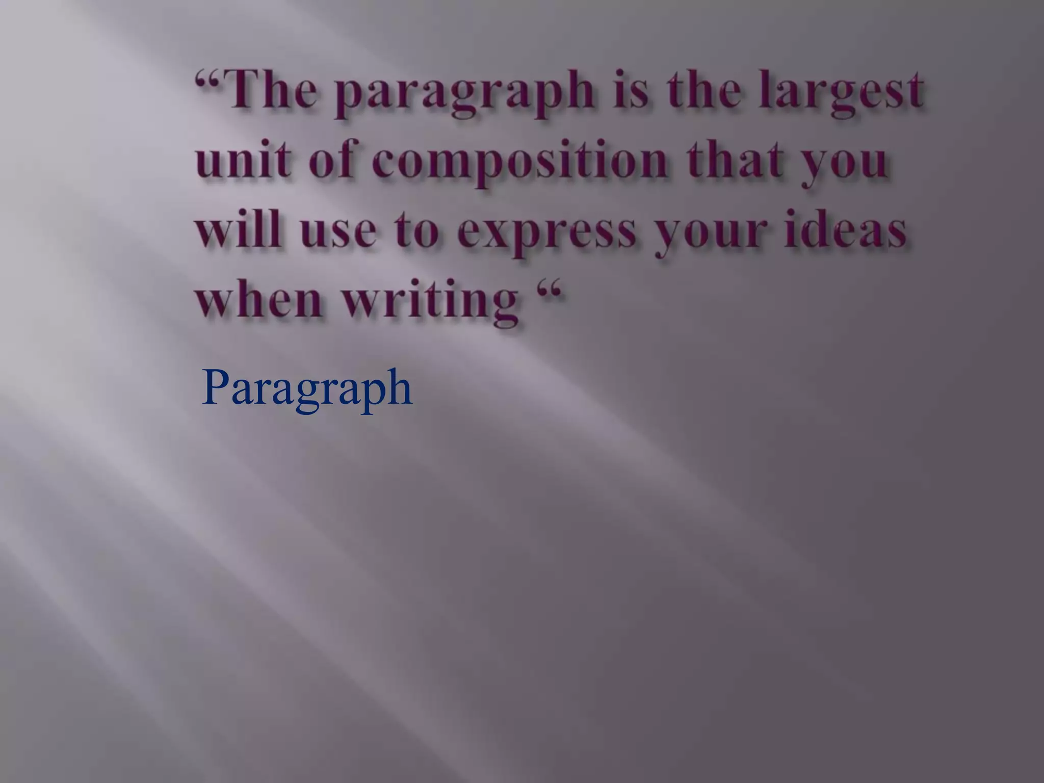 Paragraph writing | PPT