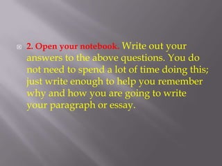 Paragraph writing | PPT