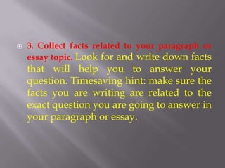 Paragraph writing | PPTX