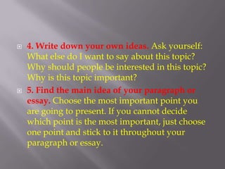 Paragraph writing | PPT