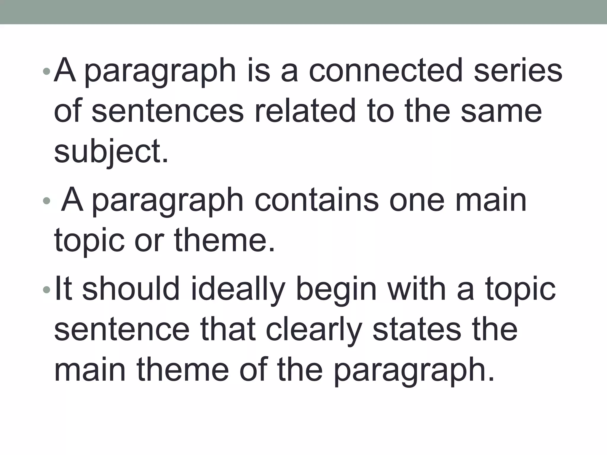Paragraph writing | PPTX