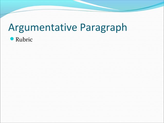 Argumentative Paragraph Writing | PPT