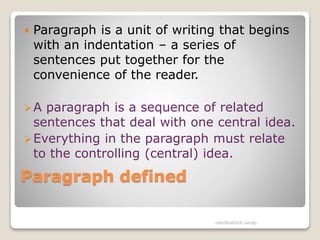 Paragraph writing | PPT
