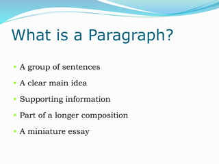 Paragraph writing | PPTX