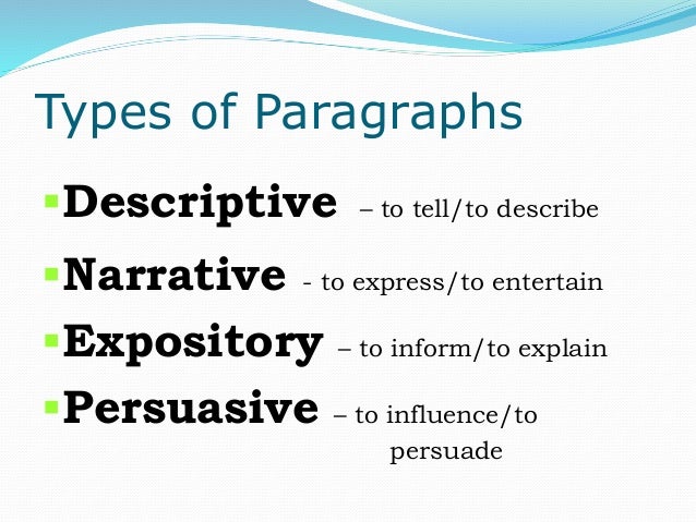 Paragraph writing