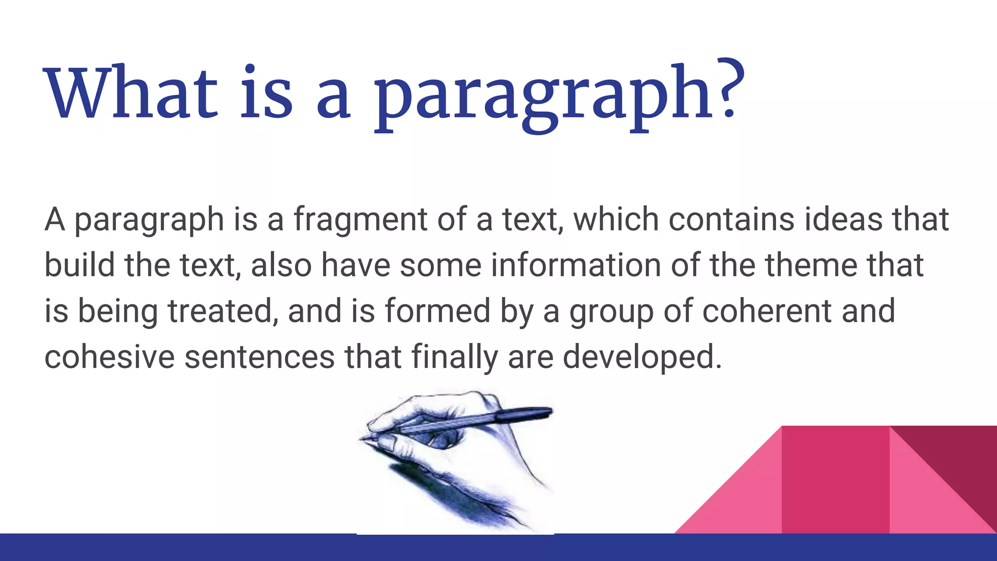 Types Paragraph - Teoría Discursiva Grupo ABC - EAN | PPT