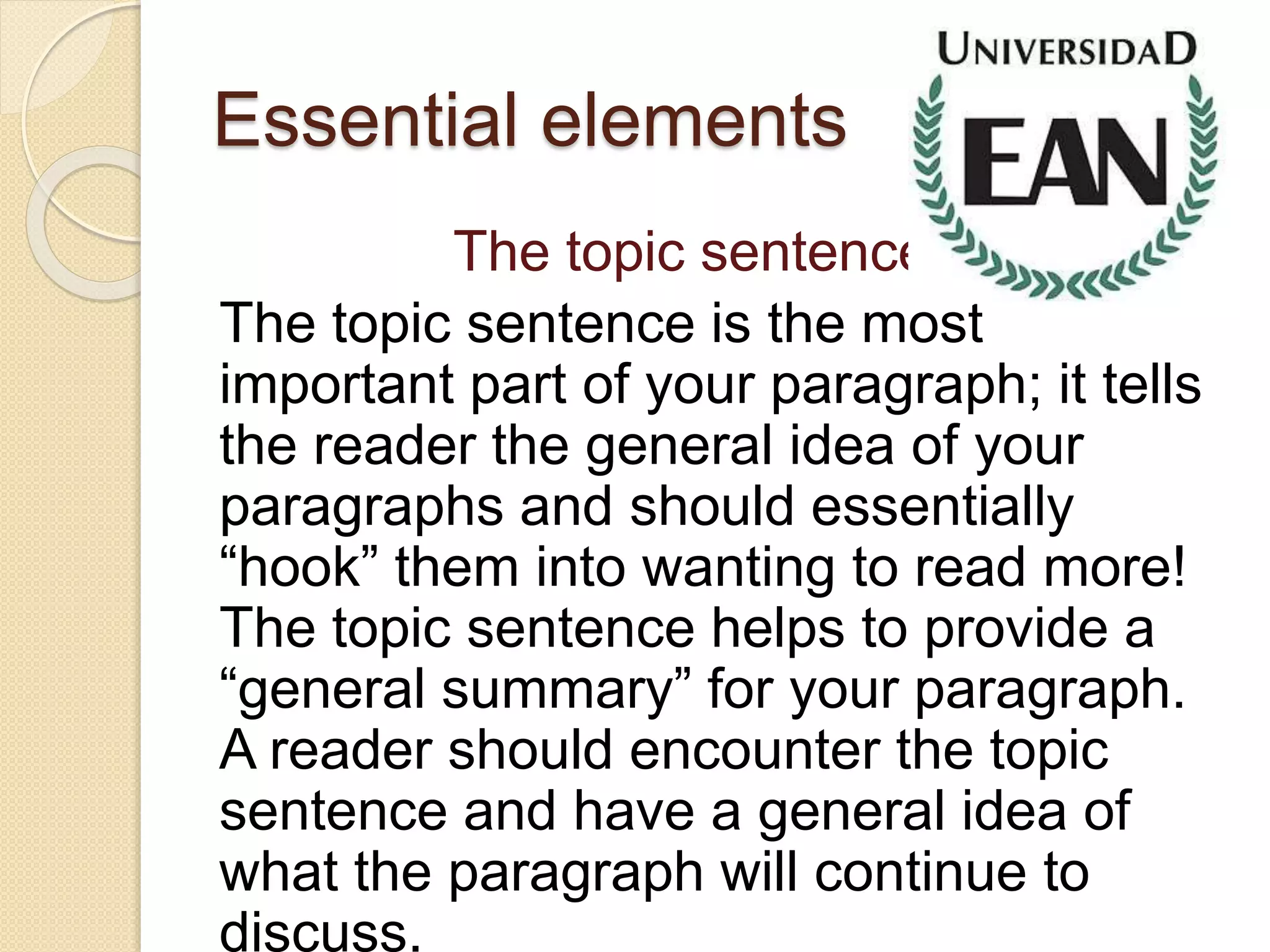 Paragraph writing | PPTX