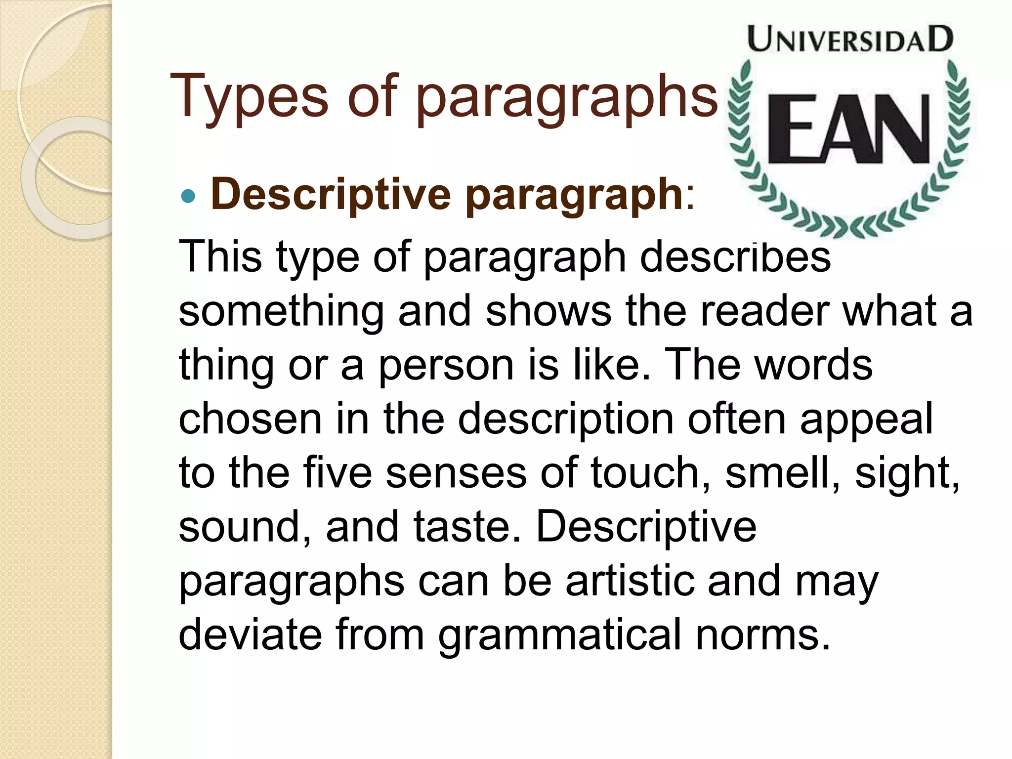 Paragraph writing | PPTX
