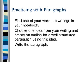 Paragraph writing | PPT