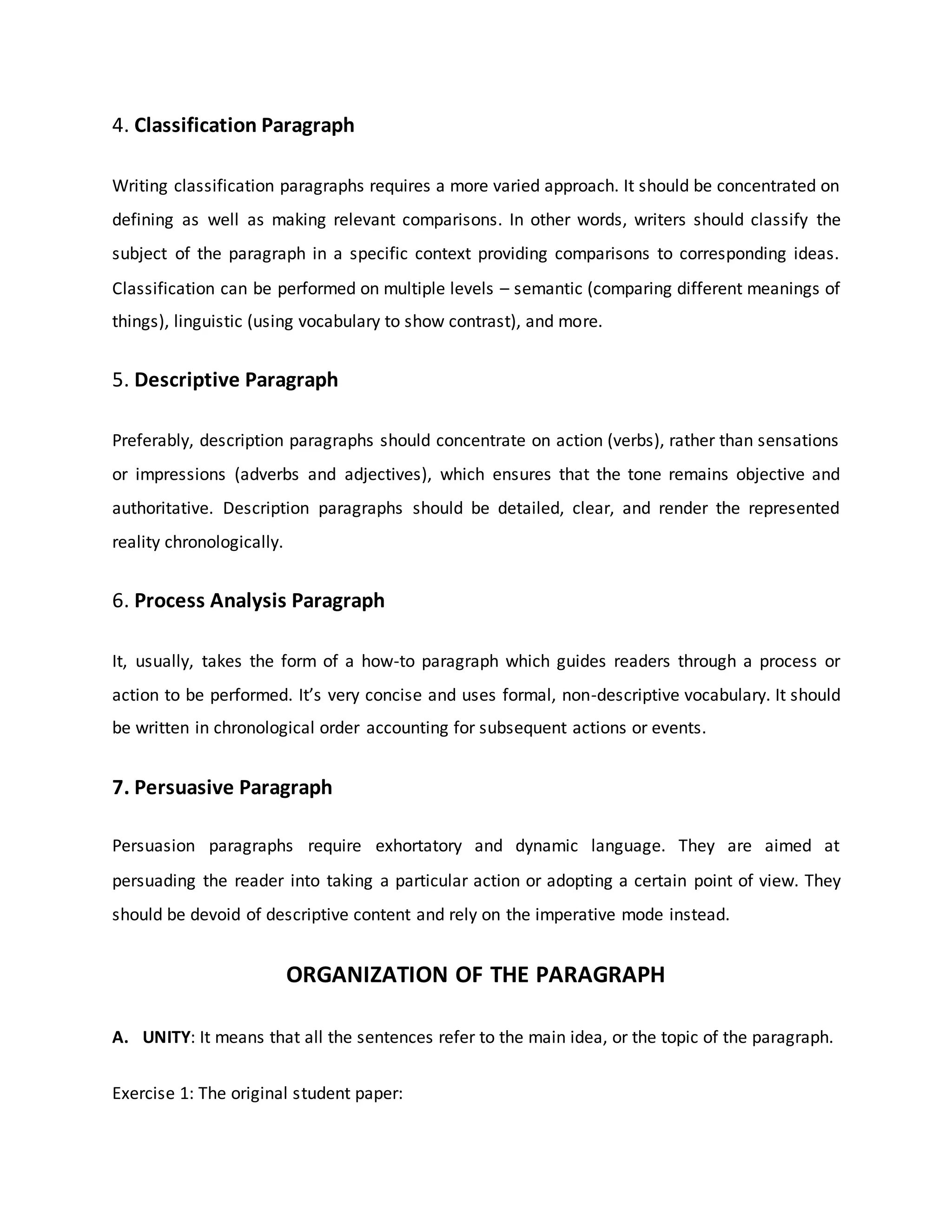 Paragraph writing | DOCX