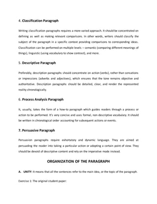 Paragraph writing | DOCX