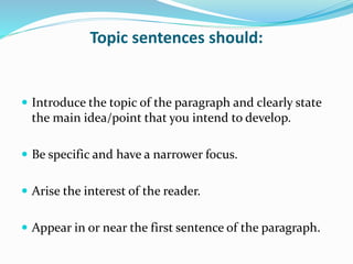 Paragraph writing | PPTX
