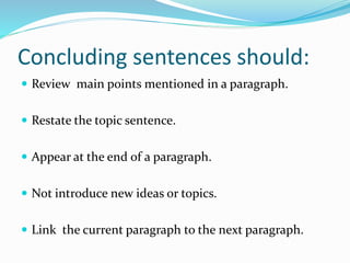 Paragraph writing | PPTX