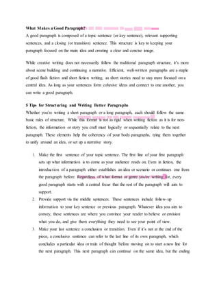 Paragraph writing | DOCX