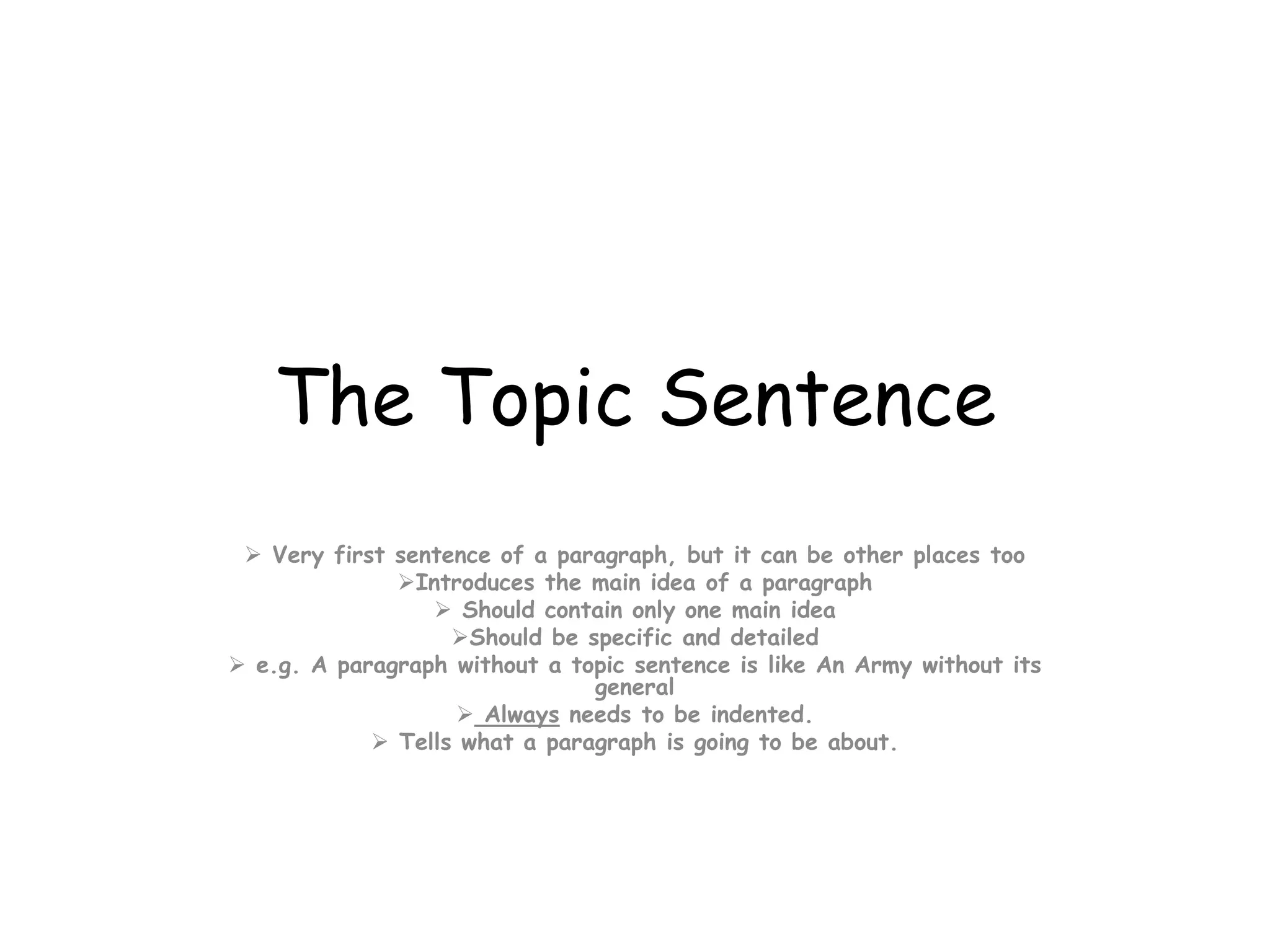 Paragraph Writing What is a paragraph? A group of sentences that ...
