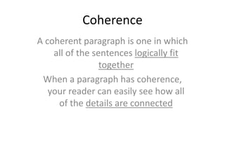 Paragraph Writing What is a paragraph? A group of sentences that ...