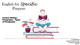 Paragraph Writing along with types of paragraphs and examples | PPTX ...