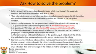 History Paragraph Writing: is a cognitive level 3 questions in history ...