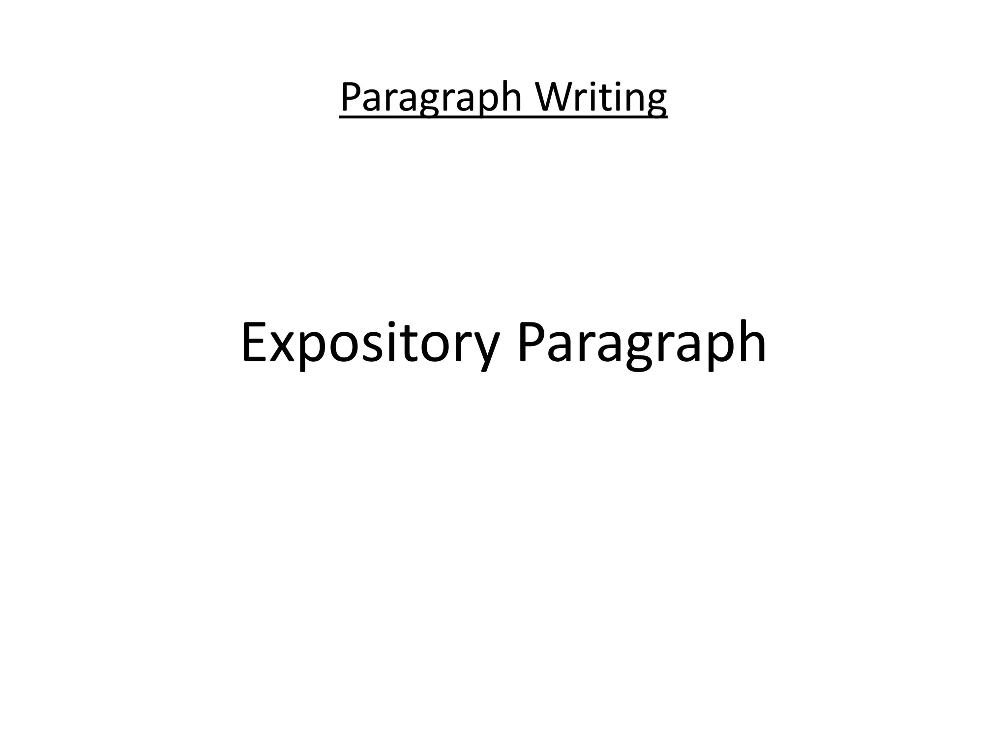 Expository Paragraph | PPTX