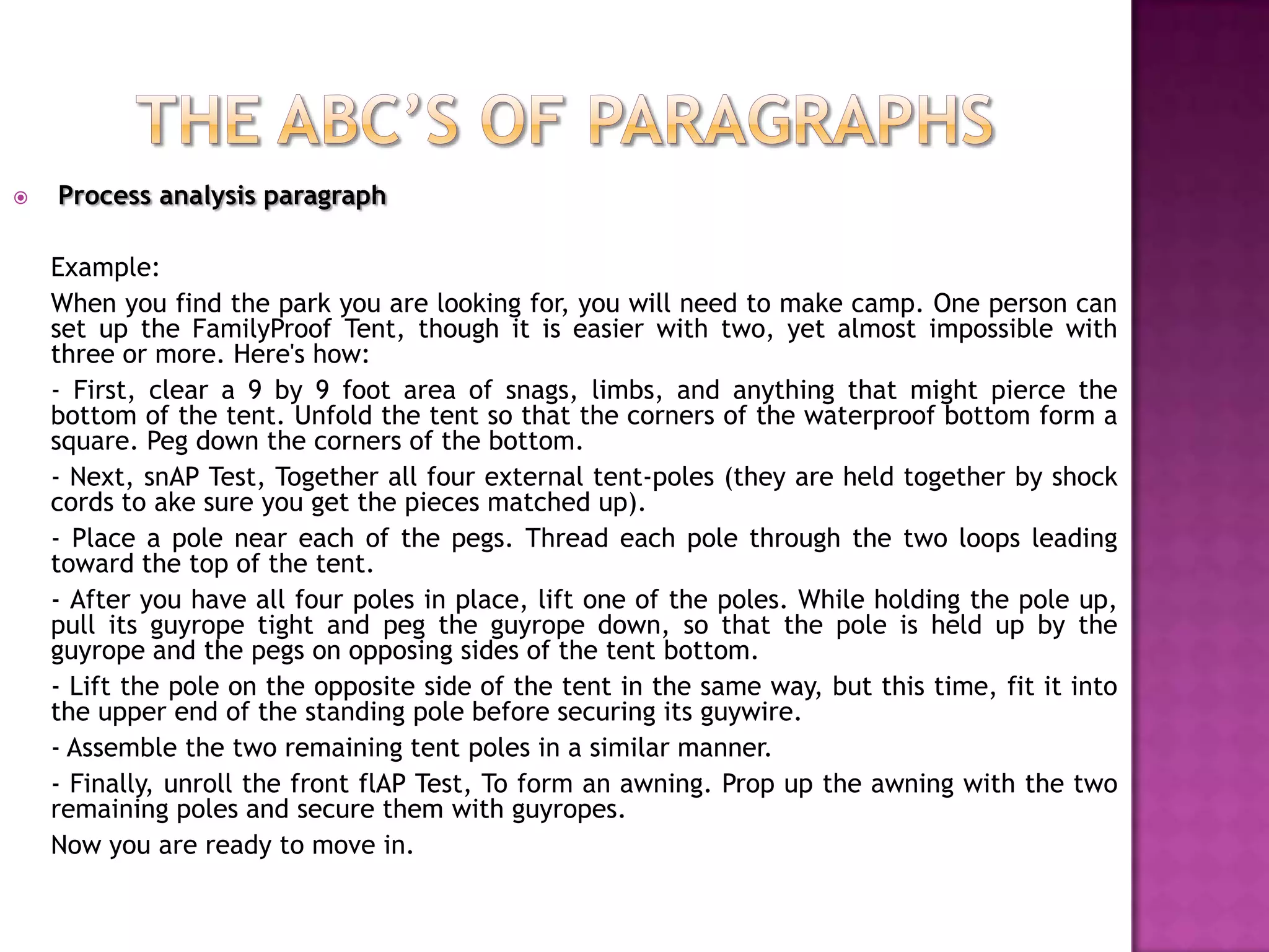 Paragraph writing the abc's of paragraphs | PPTX