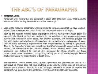 Paragraph writing the abc's of paragraphs | PPTX