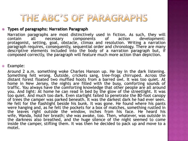 Paragraph writing the abc's of paragraphs | PPTX