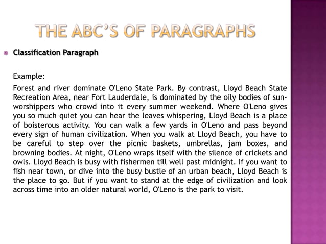 Paragraph writing the abc's of paragraphs | PPTX