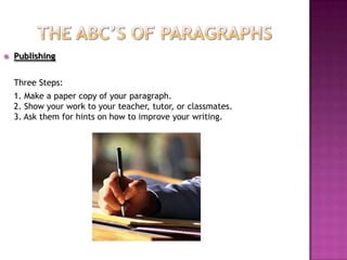 Paragraph writing the abc's of paragraphs | PPTX