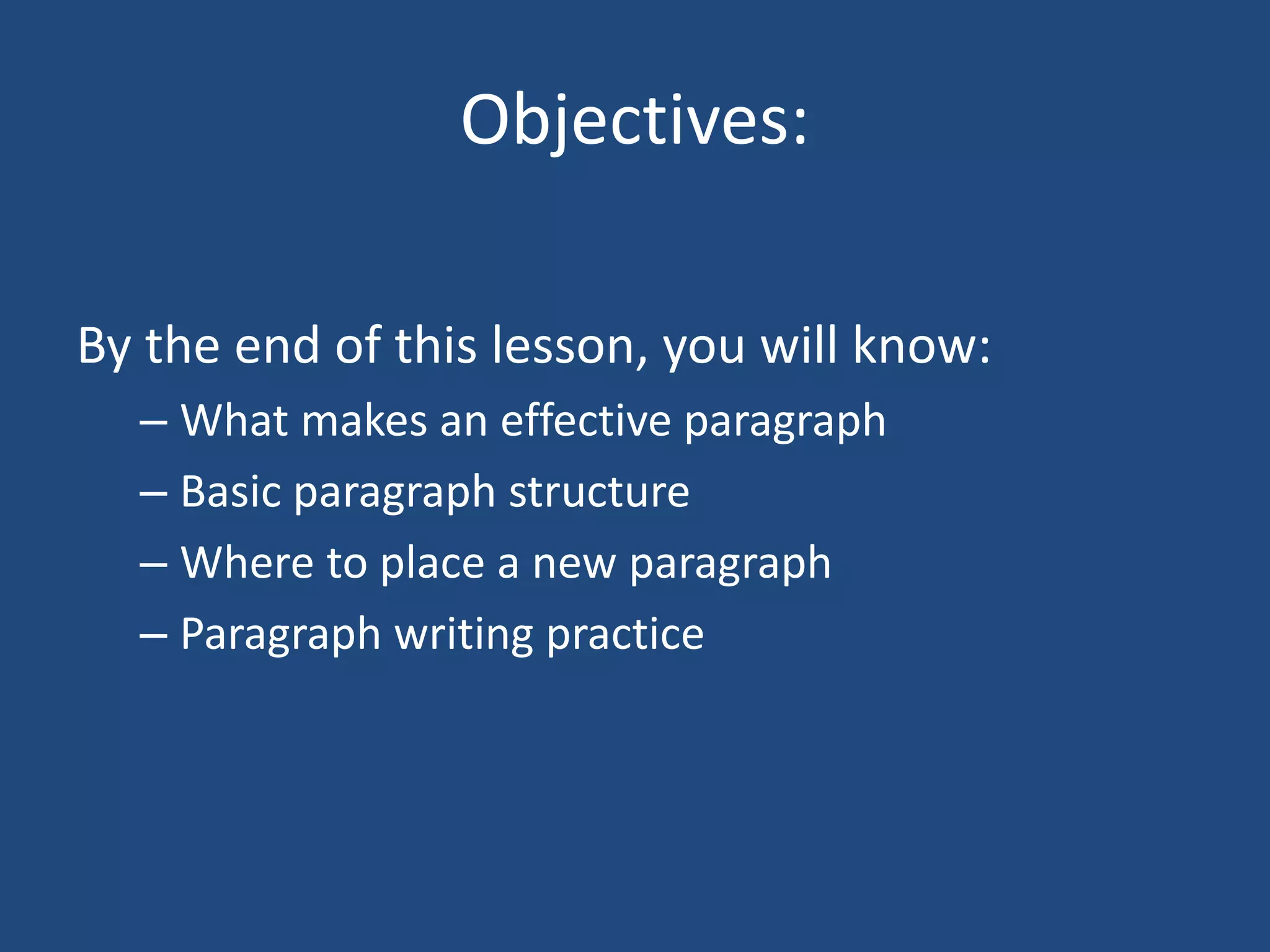 Paragraph writing 1 | PPTX