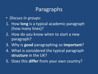 Paragraph writing 1 | PPTX