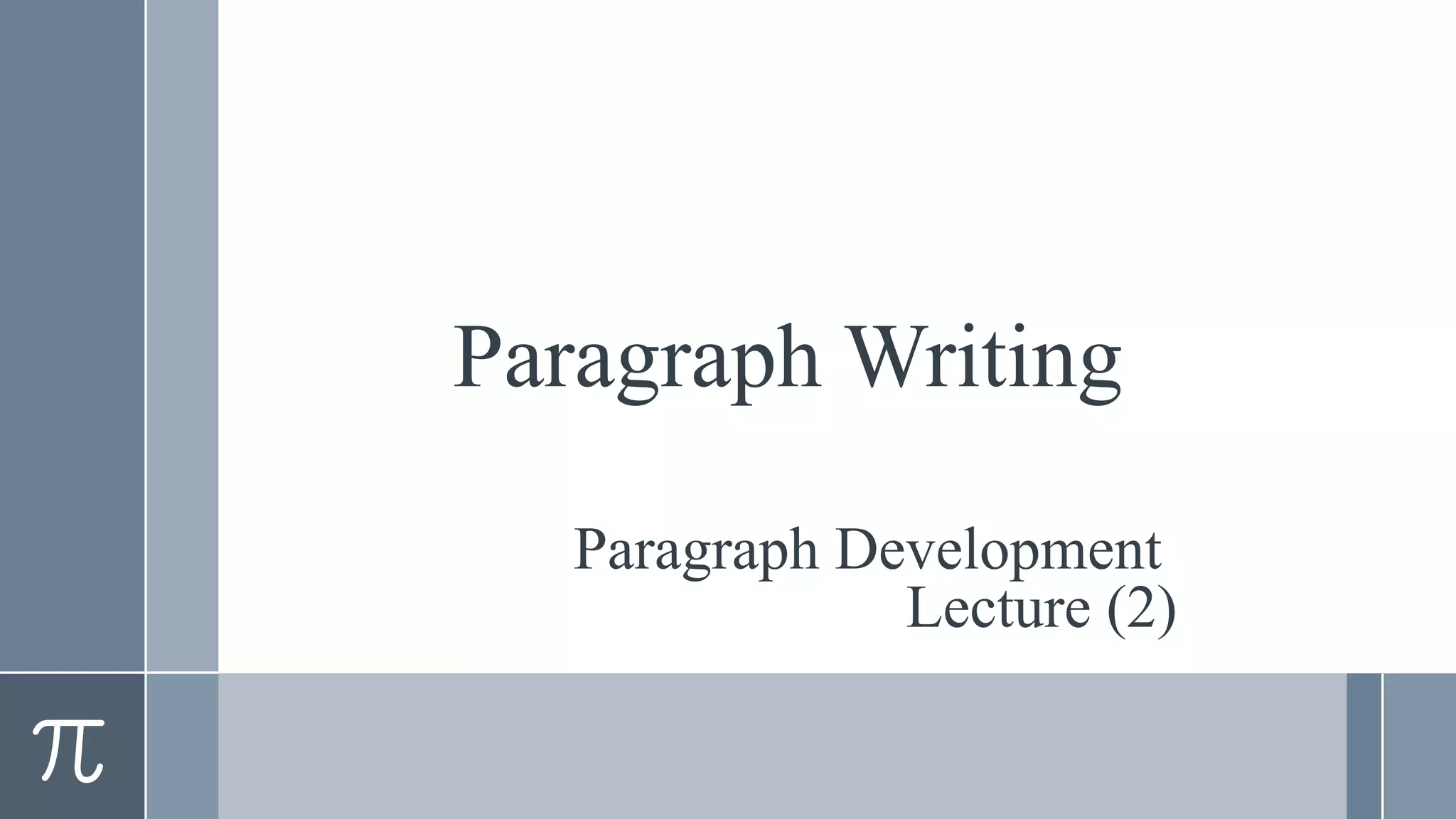 Paragraph writing general (1) | PPTX