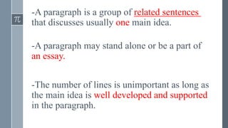 Paragraph writing general (1) | PPTX